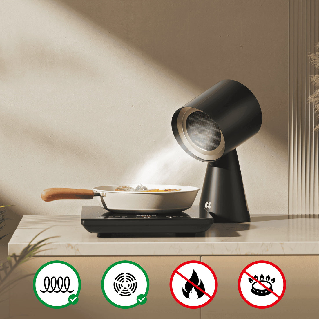 Ciarra HOOD TO GO Portable Mini Desktop Range Hood Shadow Noir – CIARRA ...