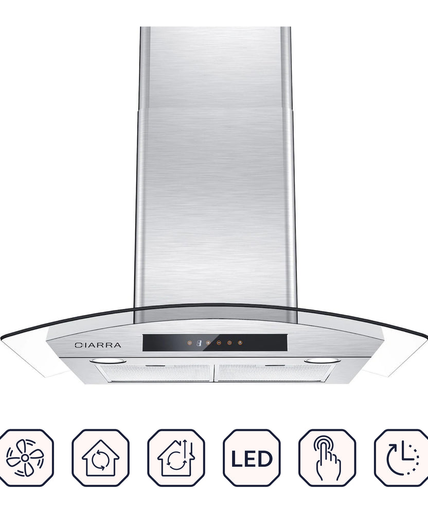 Buy Best Stainless Steel Ductless 30/36 inch Quiet Range Hood | Ciarra ...